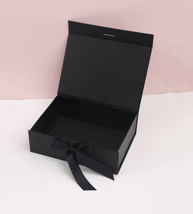 Custom black cardboard boxes at wheolsae | Empress packaging