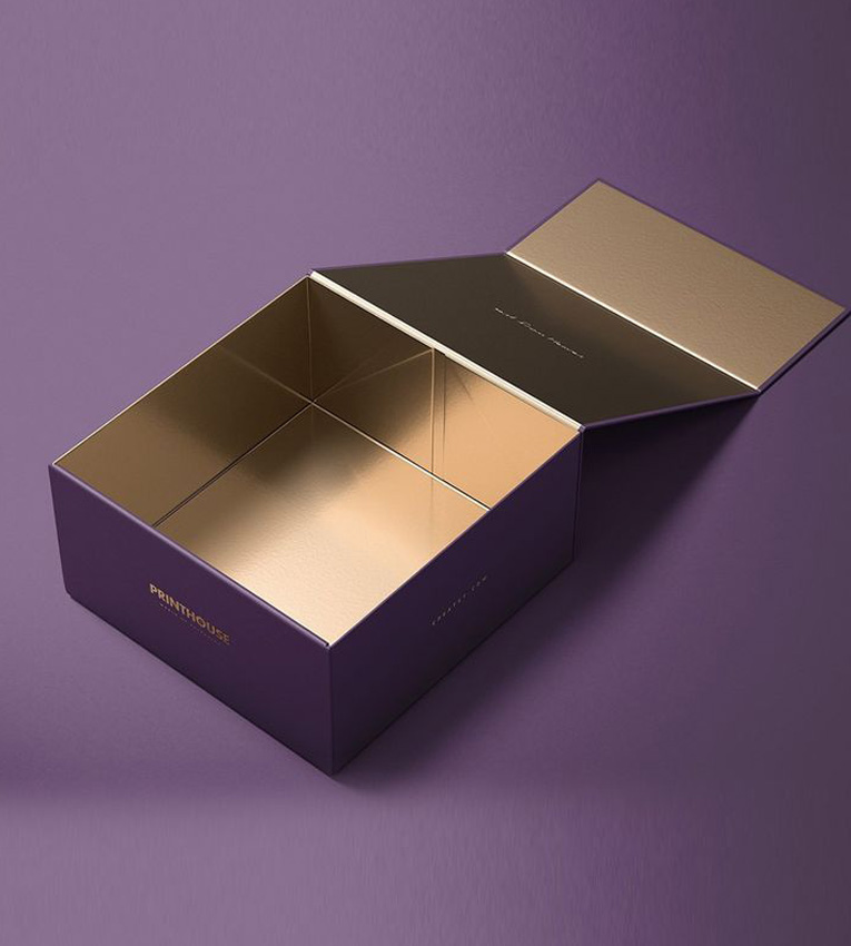 Custom printed flip top rigid boxes | Empress Packaging