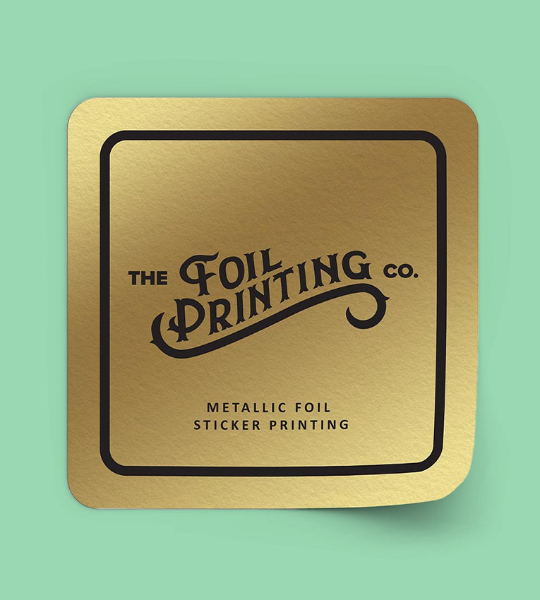 Custom Gold Foil Stickers Printing