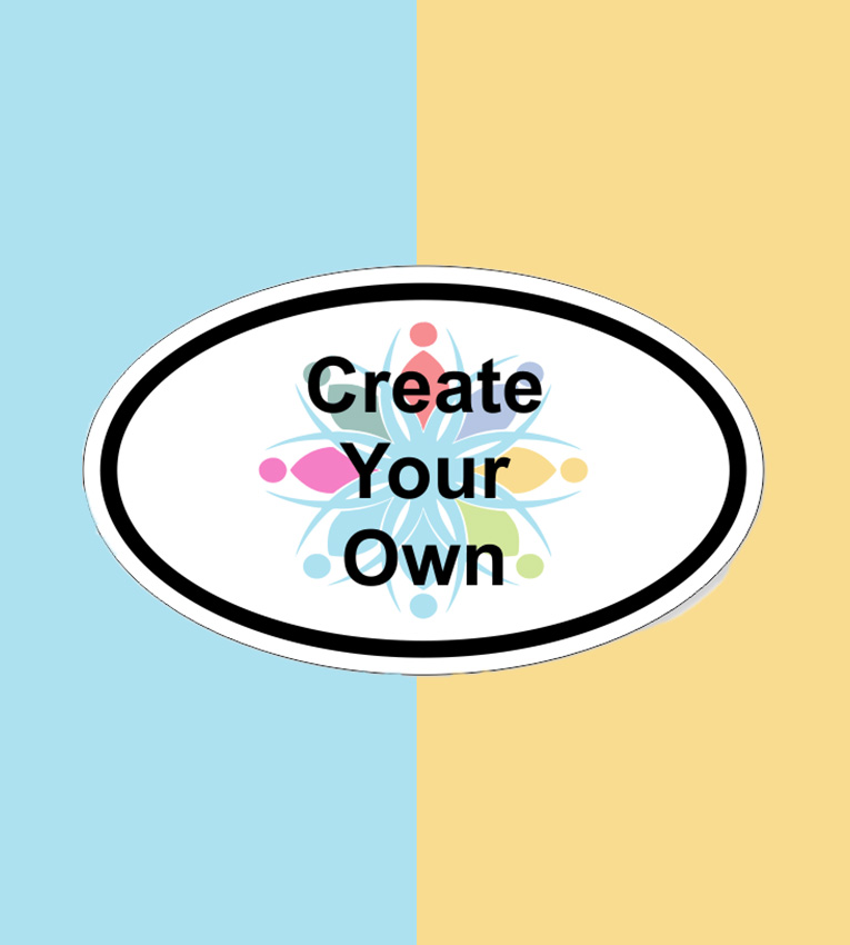 Custom Oval Bumper Sticker Printing