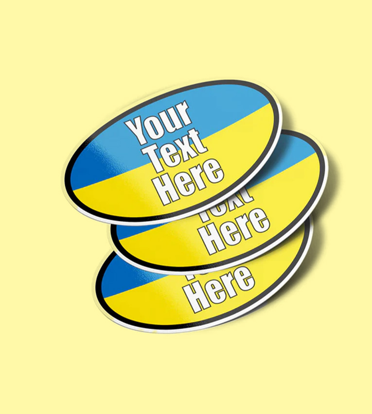 Custom Oval Bumper Sticker Printing