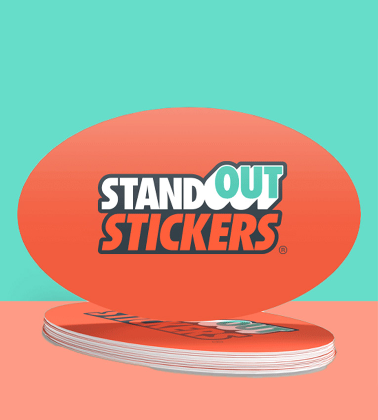 Custom Oval Bumper Sticker Printing
