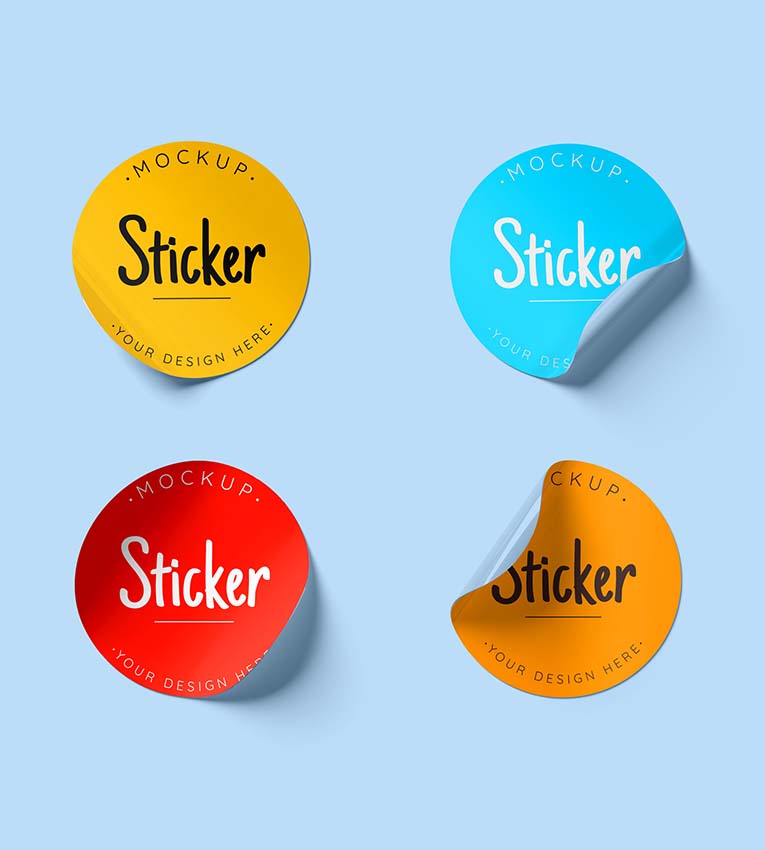 Custom Solid White Vinyl Stickers Printing