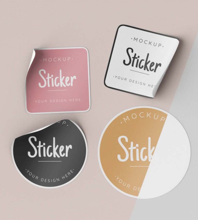 Custom Solid White Vinyl Stickers Printing