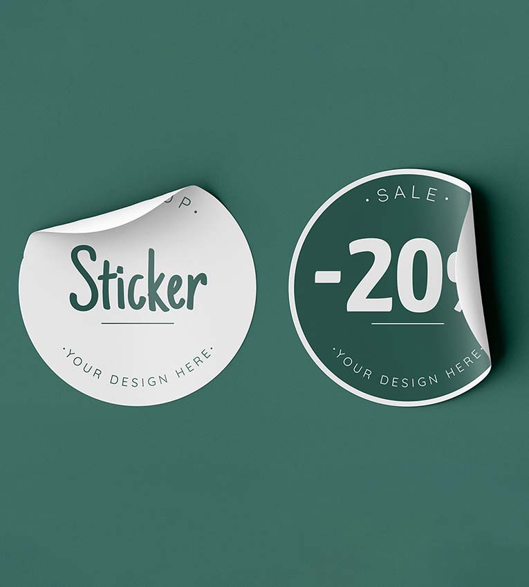 Custom Solid White Vinyl Stickers Printing