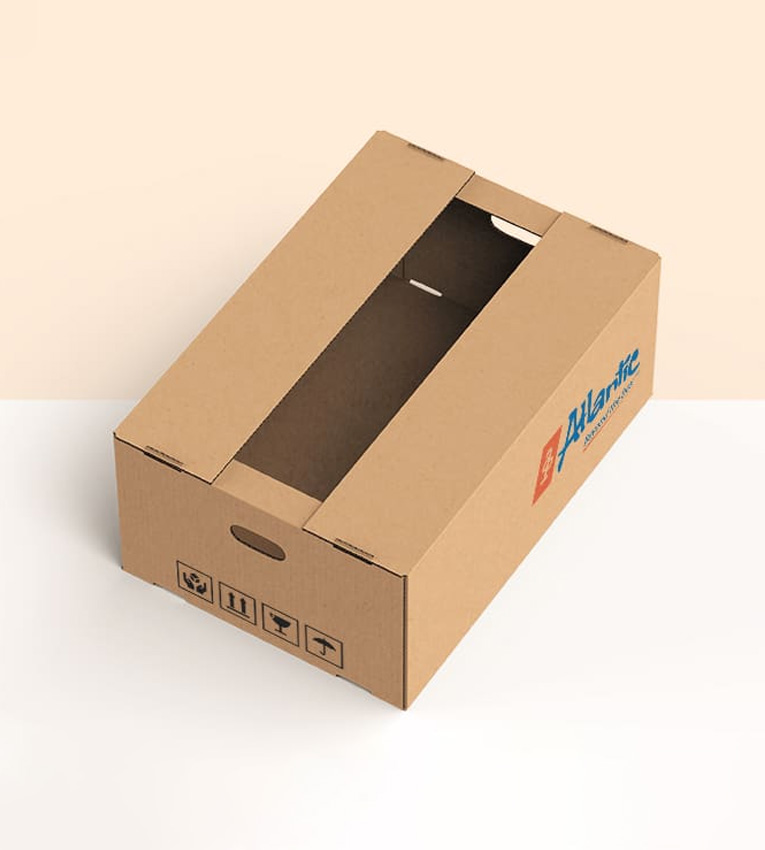 Custom printed Corrugated fiberboard Containers at wholesale