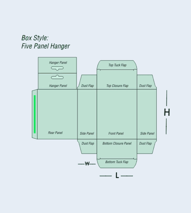 Five Panel Hanger Dimensions Boxes Template