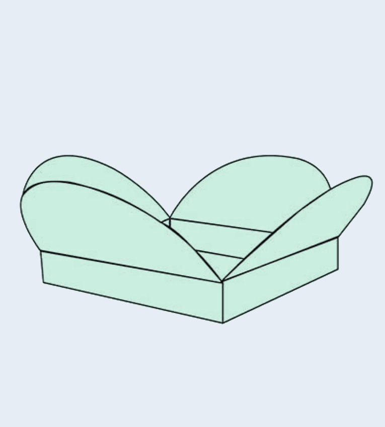 Half Circular Boxes Template